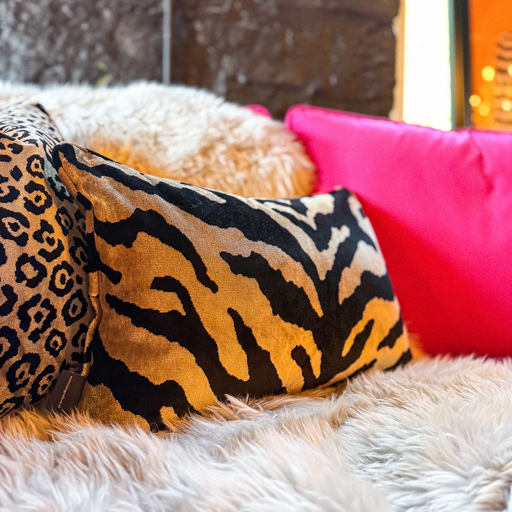 Cushion in Zebra Cream Feather Filled (Various Sizes) – Vintage Sofa